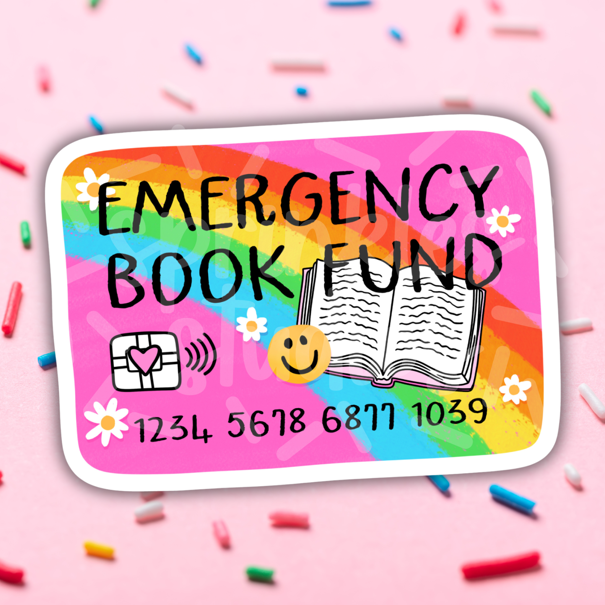 Emergency Book Fund – Funny Book Vinyl Sticker – Romantique Books